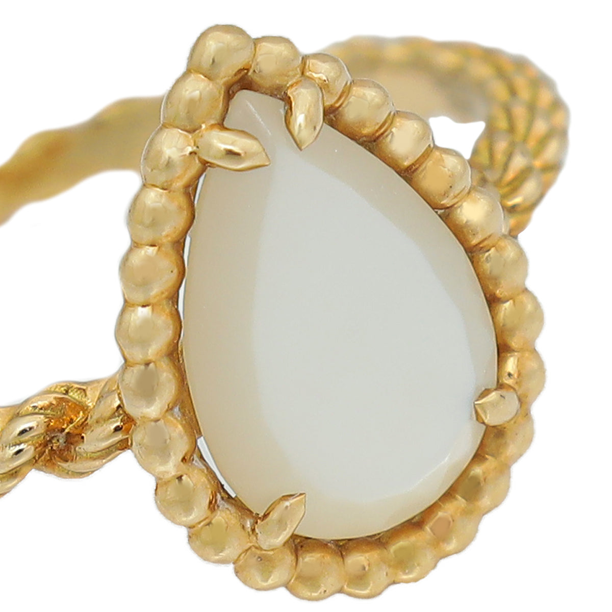 Boucheron 18K Yellow Gold MOP Serpent Boheme S Motifs Ring 54 – THE CLOSET