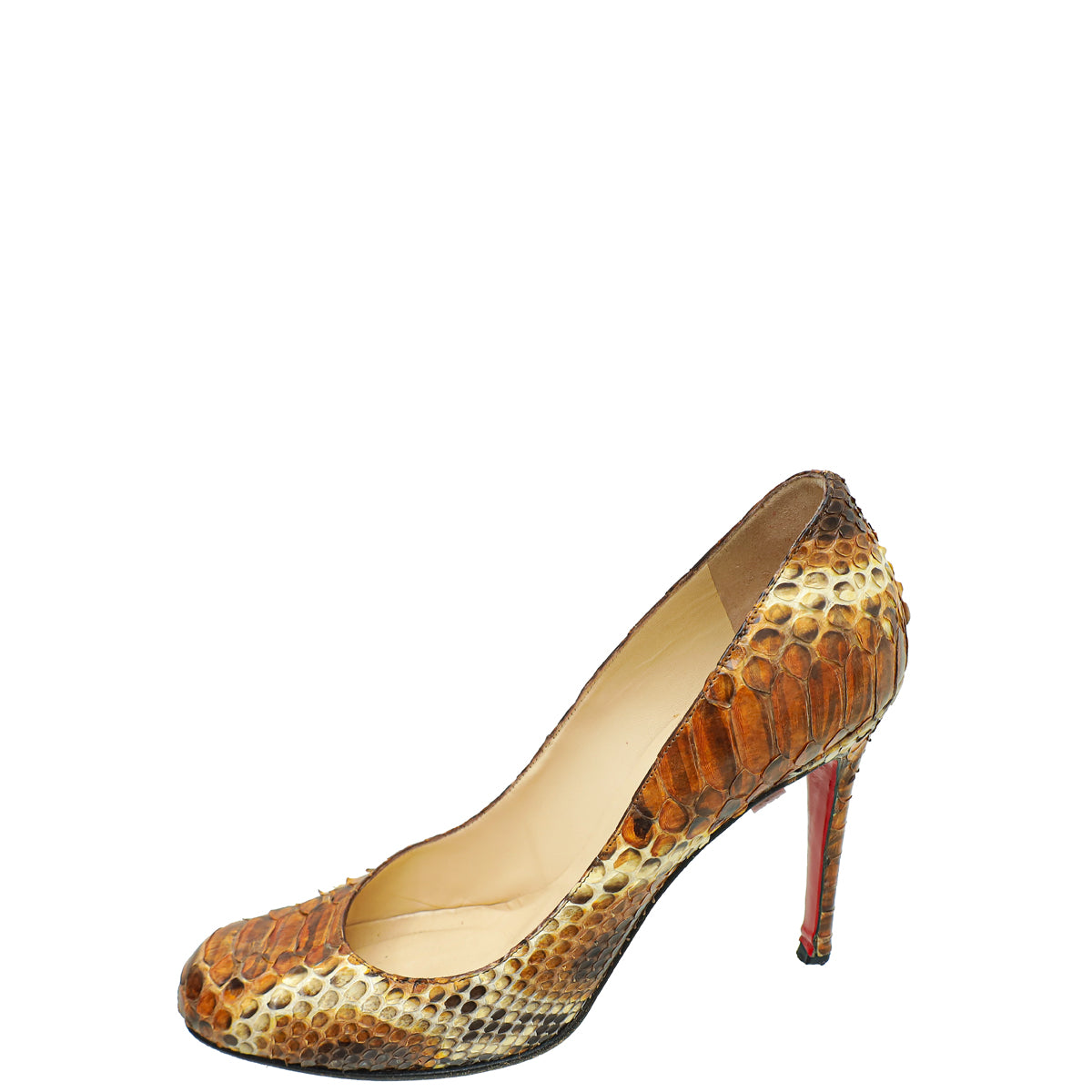Christian Louboutin Bicolor Python Pump 39.5 – THE CLOSET