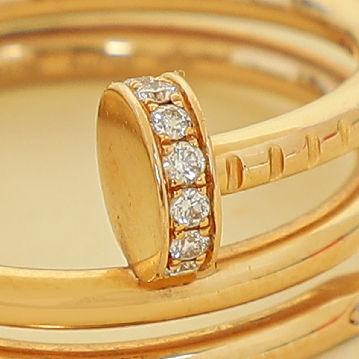 Cartier 18K Rose Gold Juste Un Clou Double Ring 50 – THE CLOSET