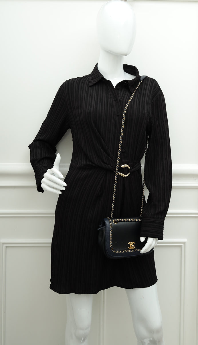 Chanel Bicolor CC Lovely Chains Woven Around Flap Bag – THE CLOSET