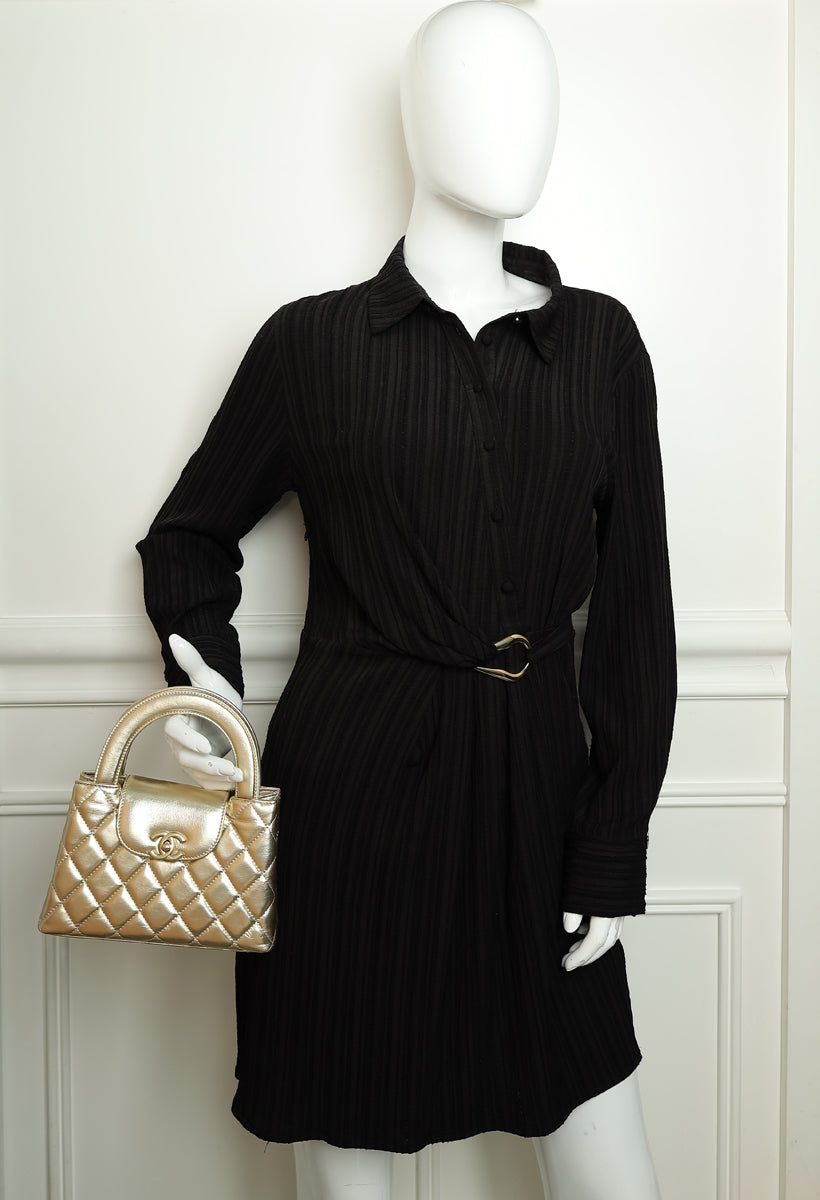 Chanel Metallic Gold Mini Kelly Bag – THE CLOSET