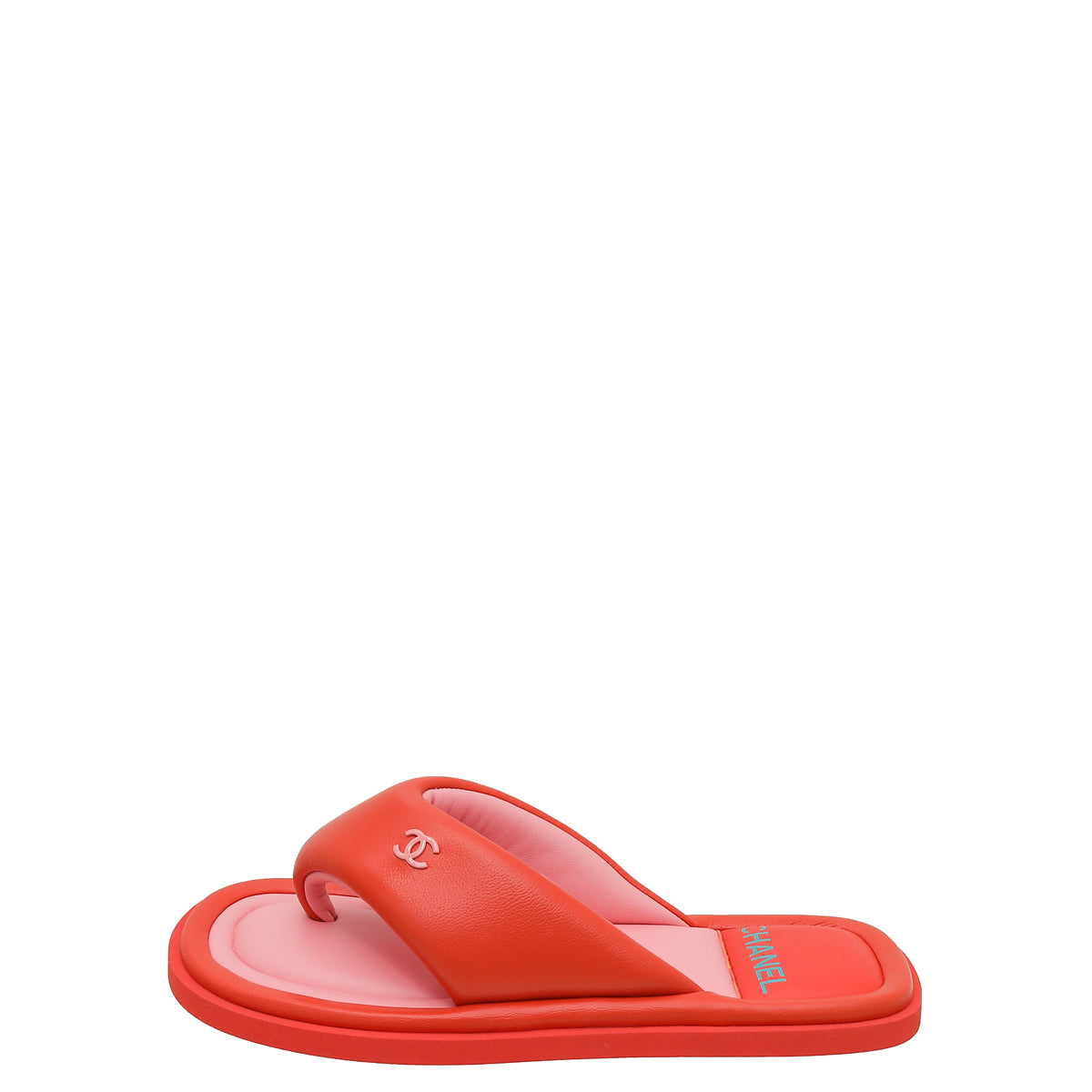 Chanel Red CC Padded Pool Thong Sandals 39 – THE CLOSET