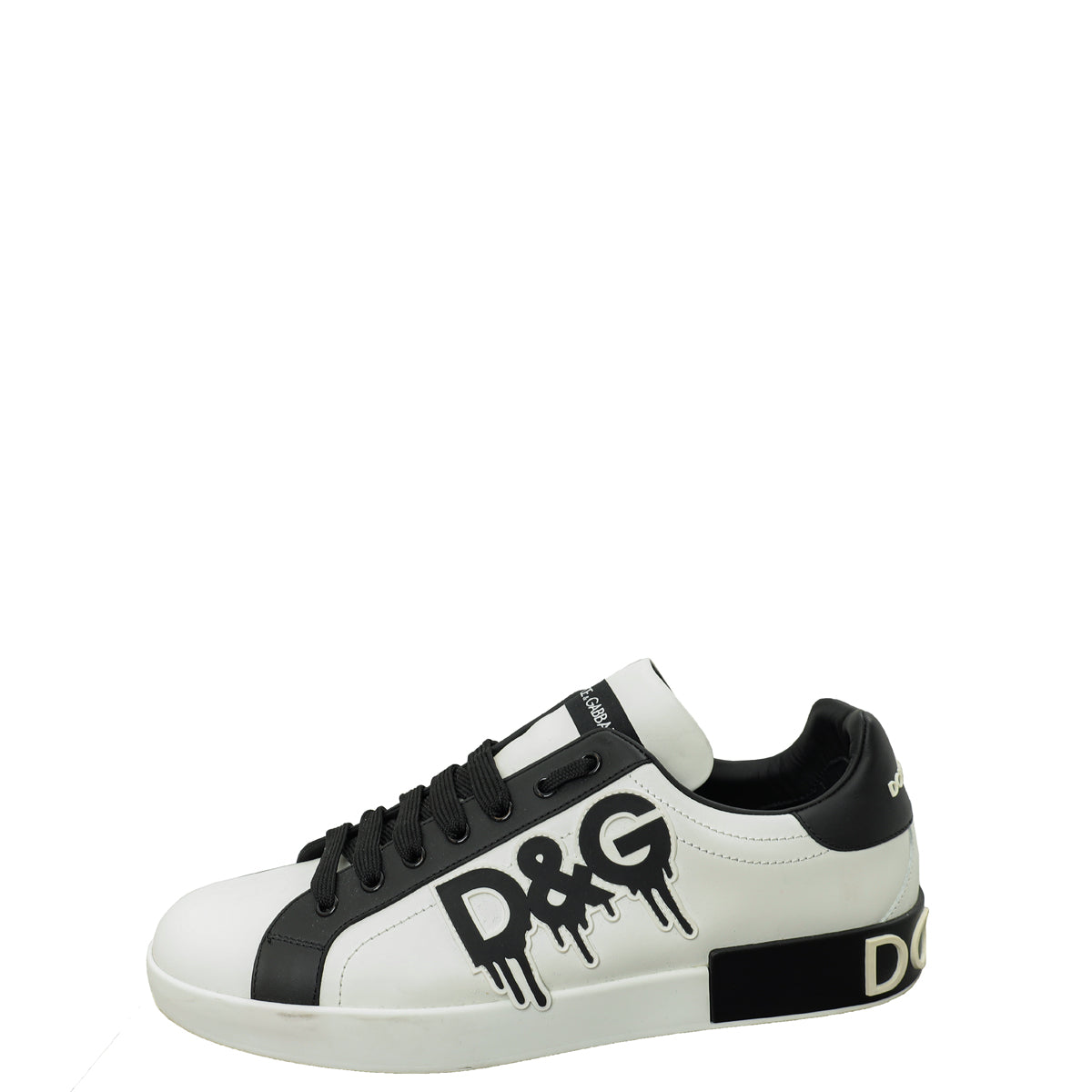 Dolce & Gabbana Bicolor Portofino D&G Drip Logo Sneakers 12 – THE CLOSET