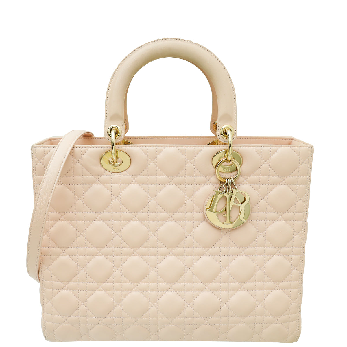 Christian Dior Light Pink Lady Dior Large Bag – THE CLOSET