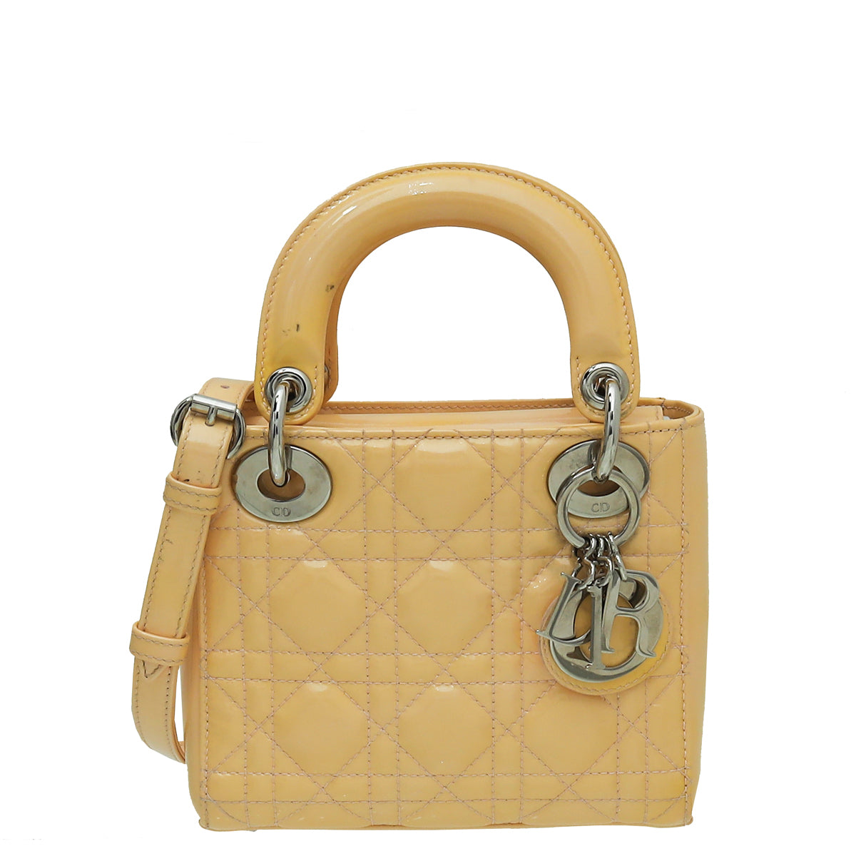 Christian Dior Butter Yellow Lady Dior Mini Strap Bag – THE CLOSET