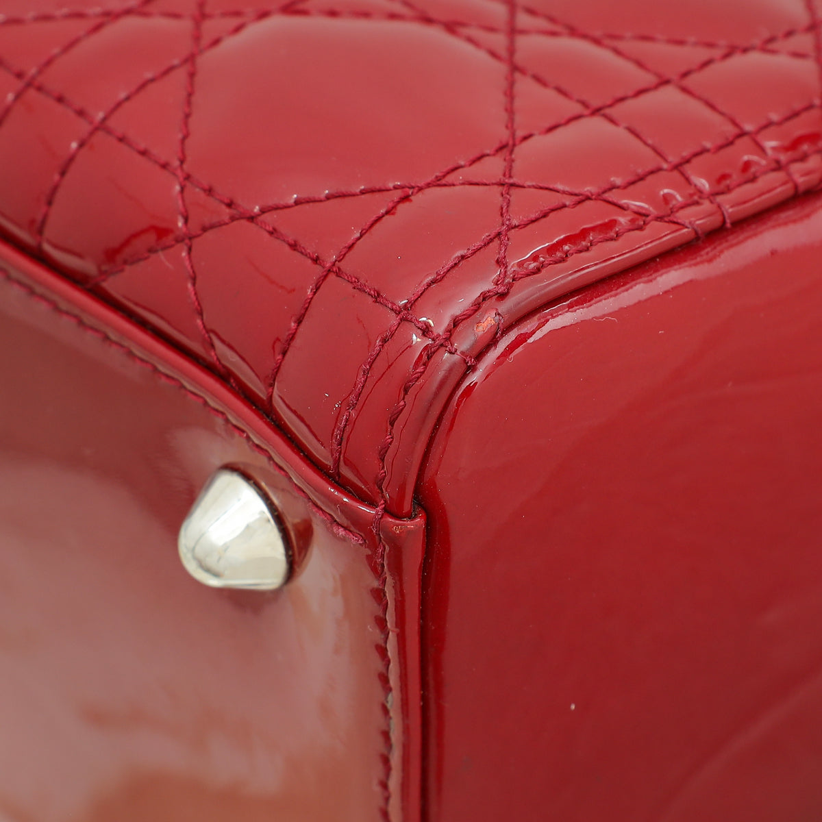 Christian Dior Cherry Red Lady Dior Large Bag – THE CLOSET