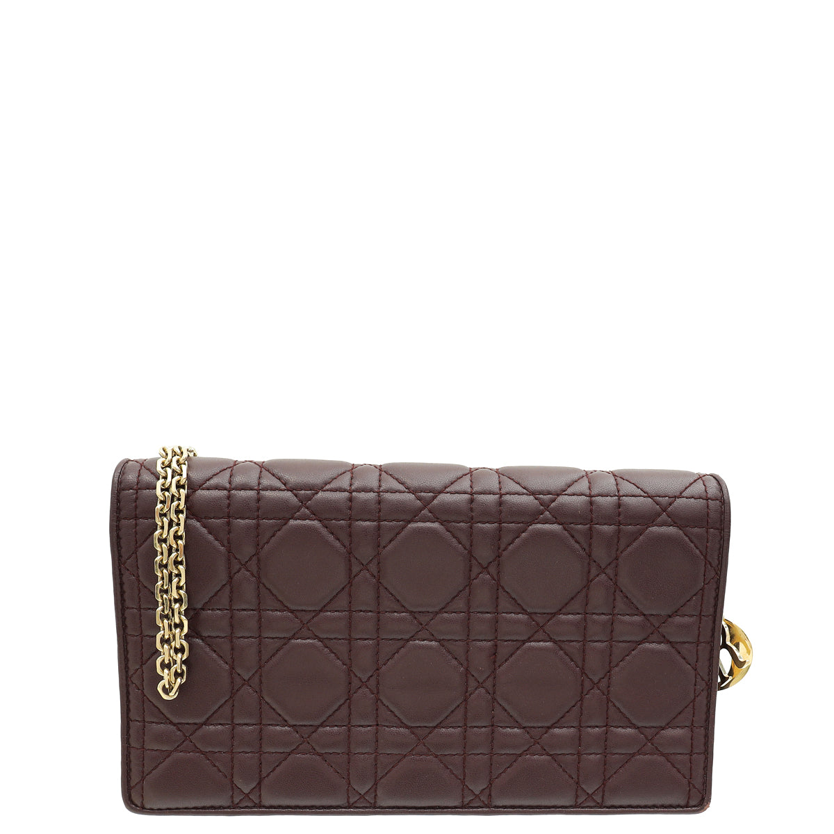 Christian Dior Burgundy Lady Dior Chain Pouch – THE CLOSET