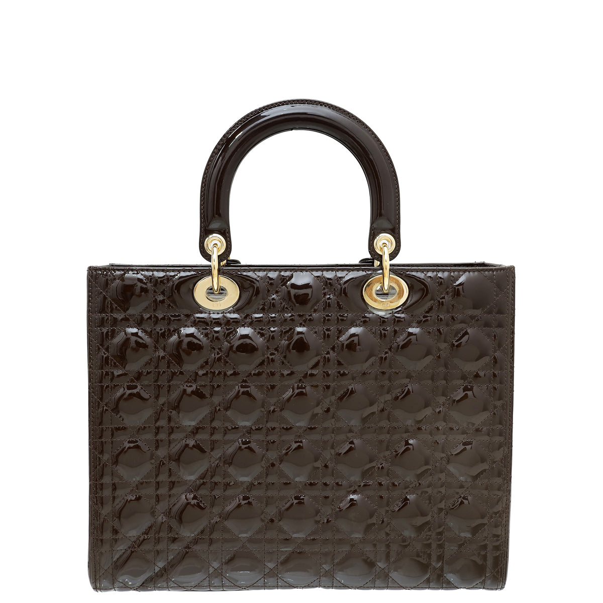 Christian Dior Chocolate Brown Lady Dior Large Bag – THE CLOSET