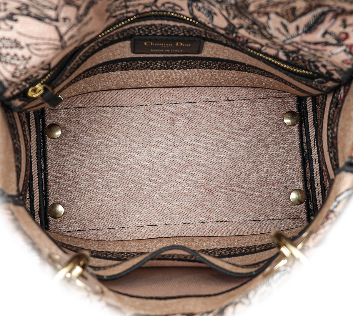 Christian Dior Powder Pink Lady D-Lite Jardin Magique Embroidery Mediu ...