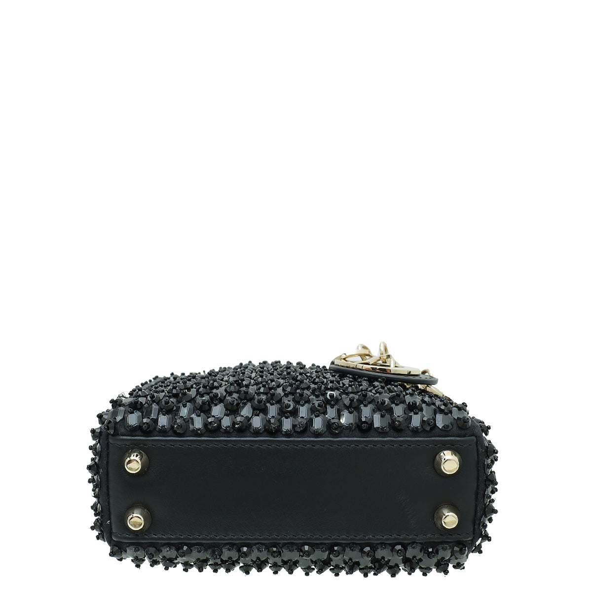Christian Dior Black Lady Dior Micro Mirrors, Beads and Strass Bag ...