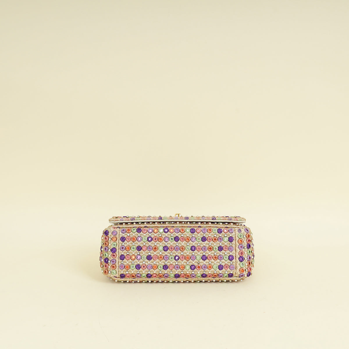 Christian Dior Gold Multicolor Caro Embellished Small Flap Bag | – THE ...