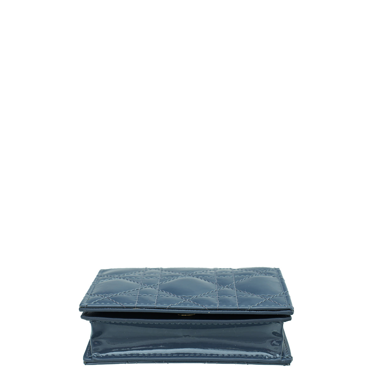 Christian Dior Cloud Blue Lady Dior Patent Mini Wallet – THE CLOSET