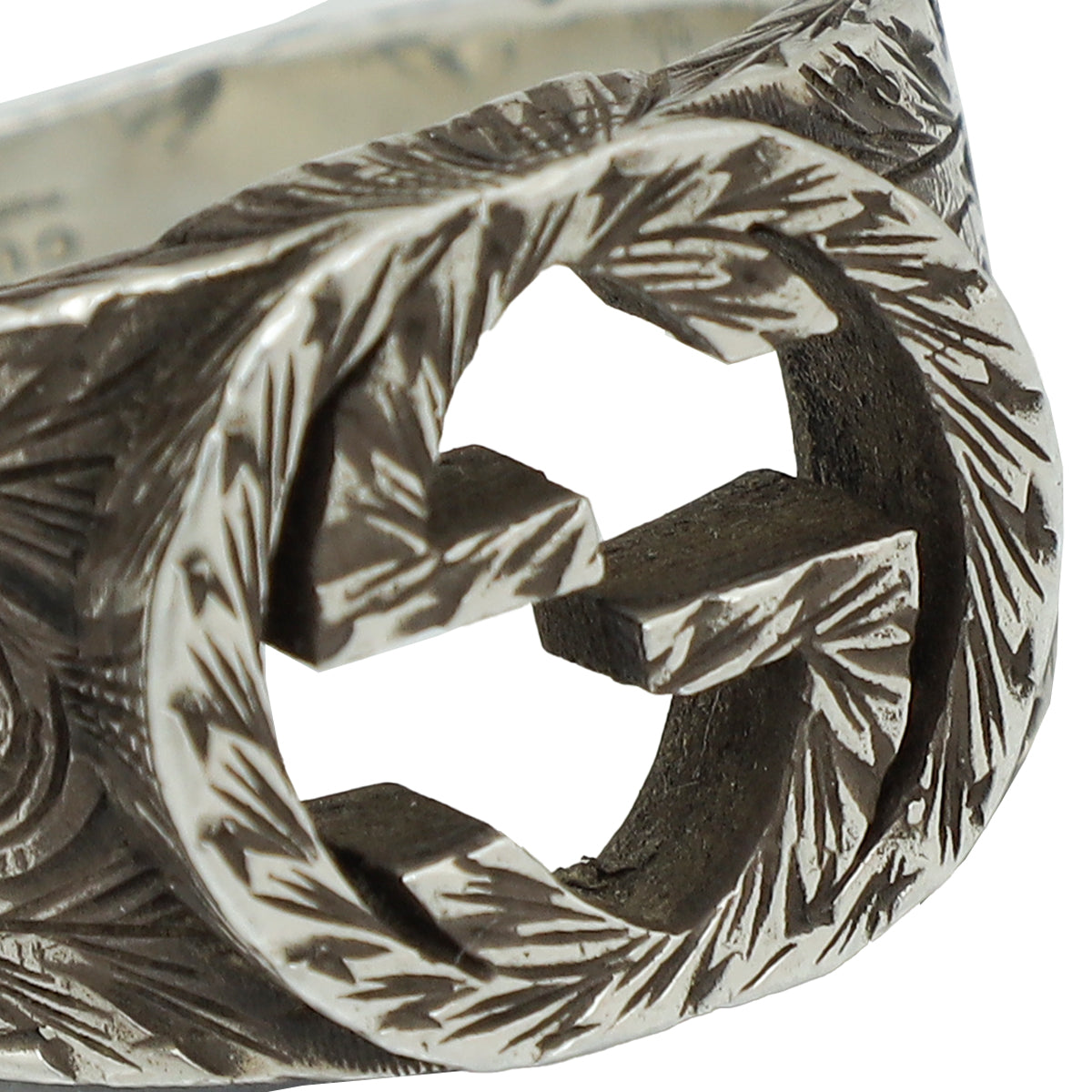 Gucci Sterling Silver Interlocking G Men's Ring 22 – THE CLOSET