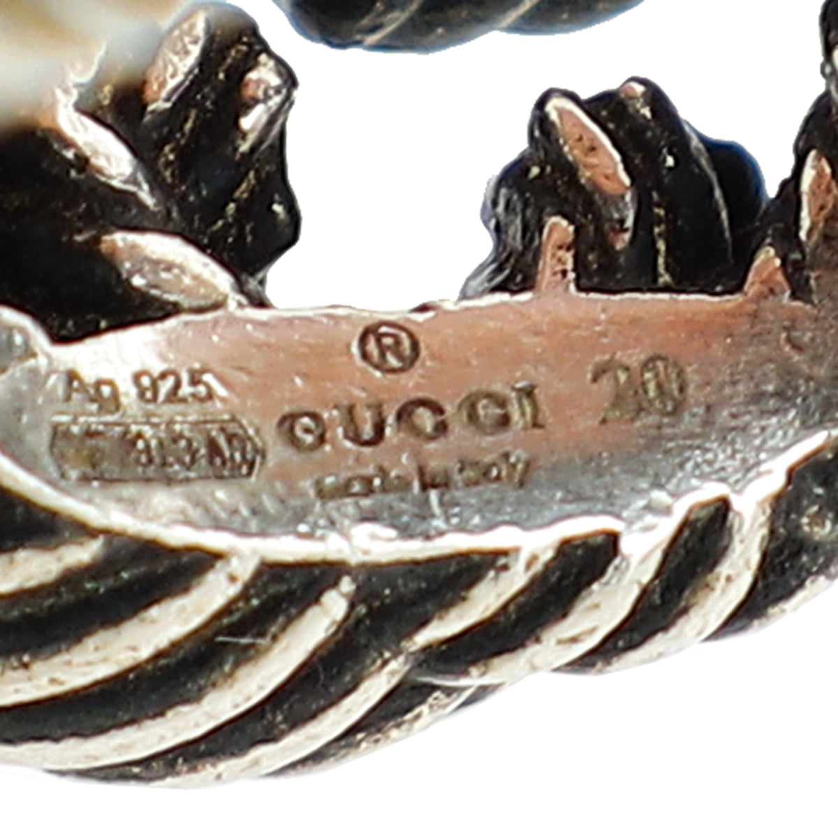 Gucci Sterling Silver Interlocking G Chain Links Men's Ring 58 – THE CLOSET