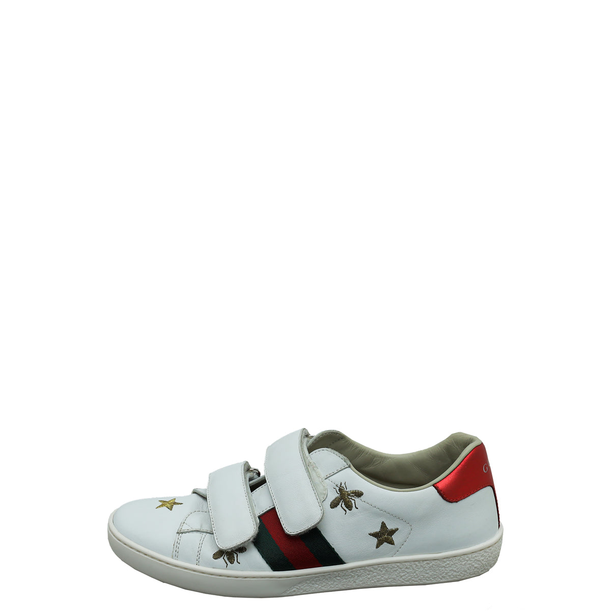 Gucci White Stars & Bees Ace Velcro Sneakers 35 – THE CLOSET