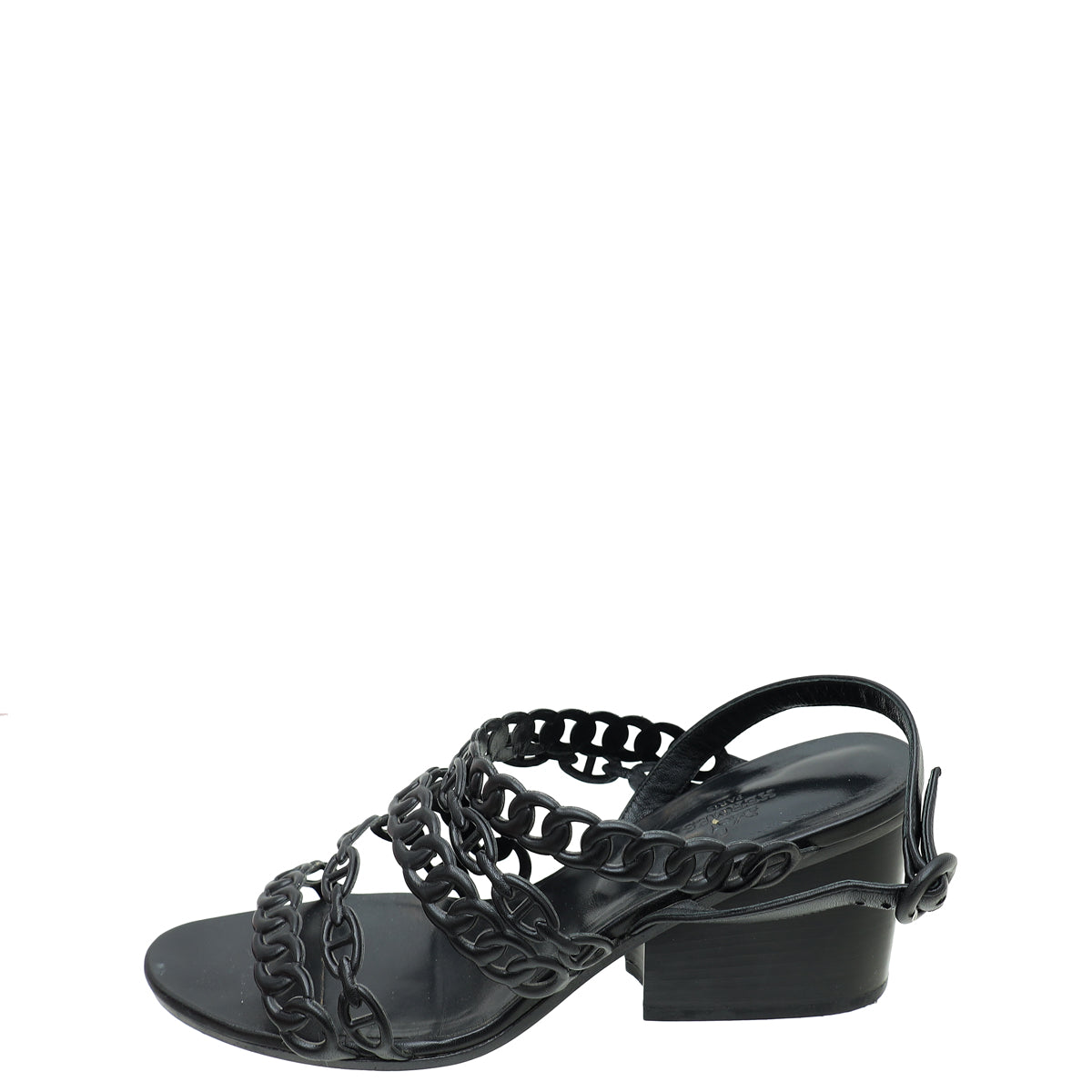 Hermes Noir Romanza Sandals 39.5 – THE CLOSET