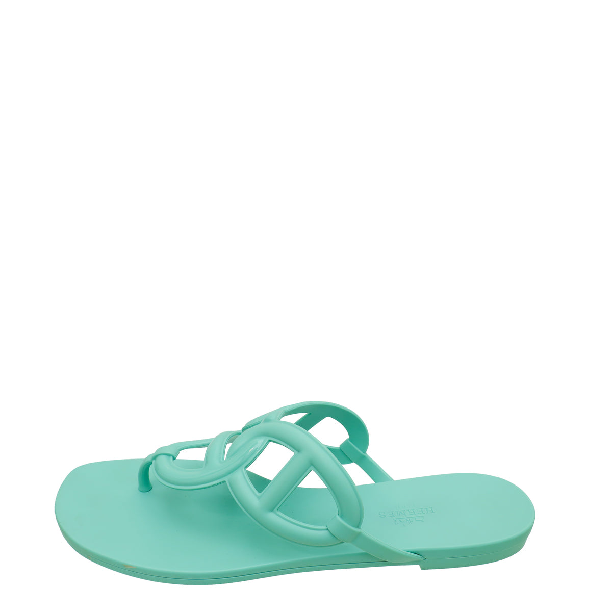 Hermes Vert Embrun Egerie Rubber Sandal 40 – THE CLOSET