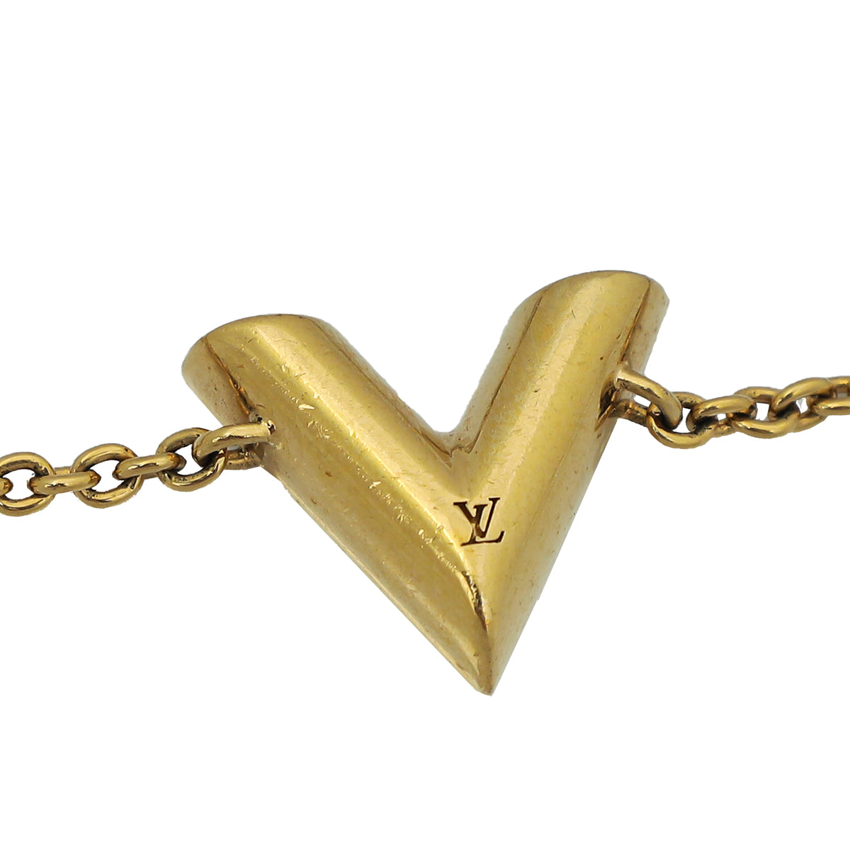 Louis Vuitton Gold Finish Essential V Bracelet – THE CLOSET