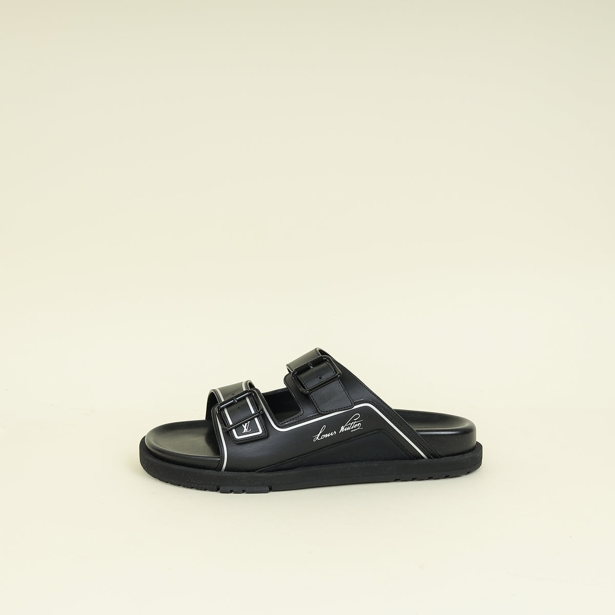 Louis Vuitton Black Trainer Slide Slippers Men's 11 – THE CLOSET