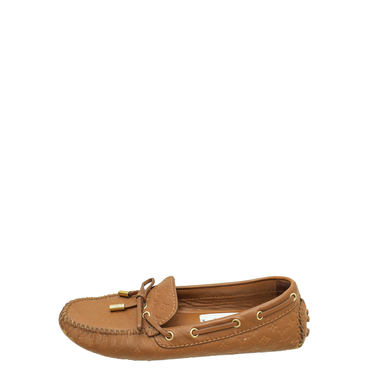 Louis Vuitton Brown Monogram Embossed Gloria Flat Loafer 36.5 – THE CLOSET