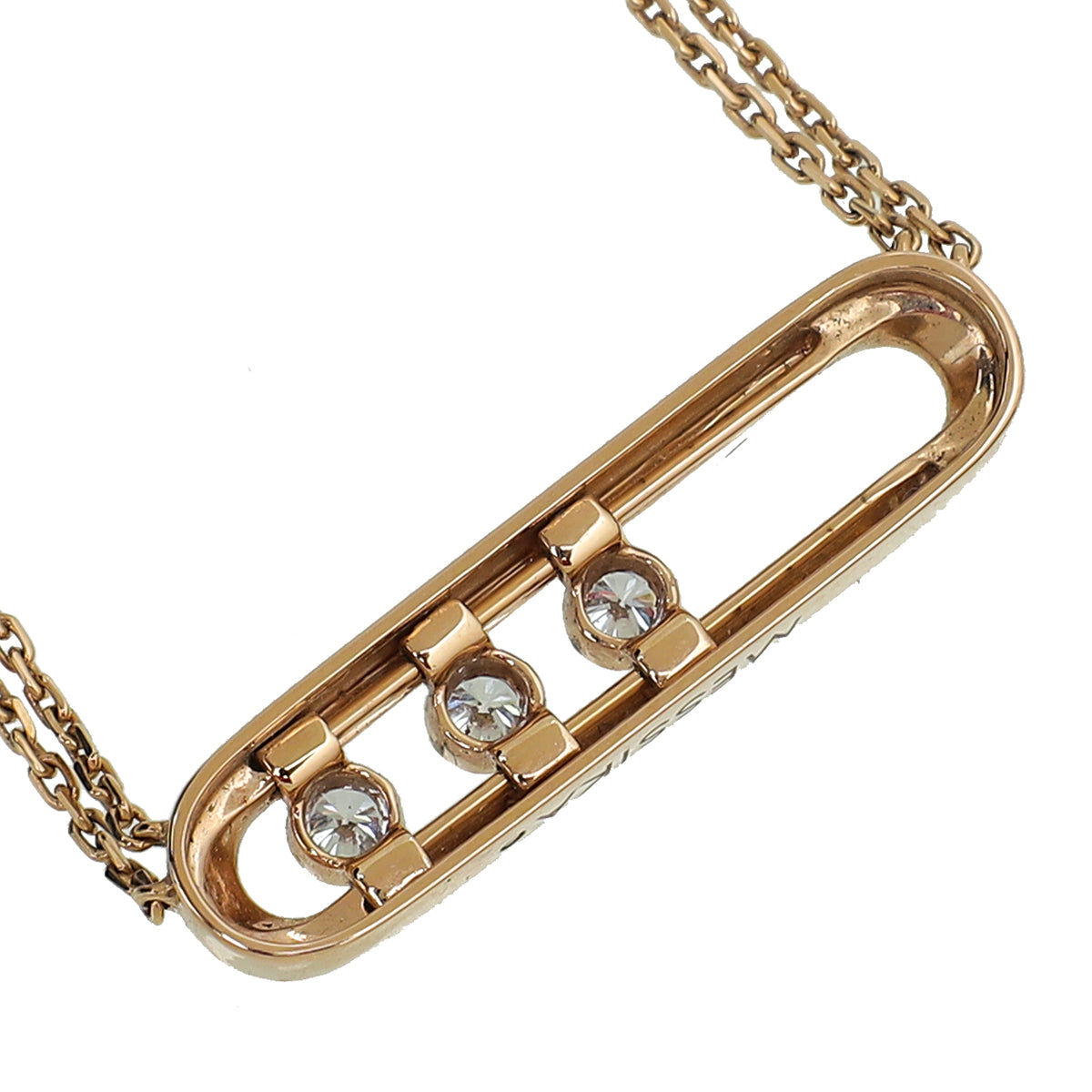 Messika 18K Rose Gold Diamonds Move Classic Pave Double Chain Necklace ...