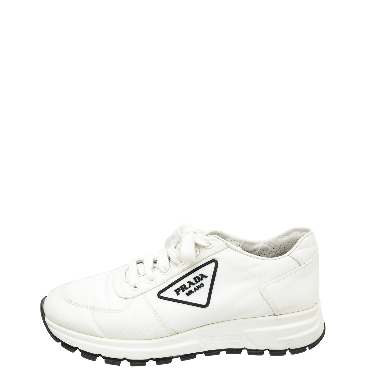 Prada White Re-Nylon Econyl Prax 01 Sneakers 38.5 – THE CLOSET