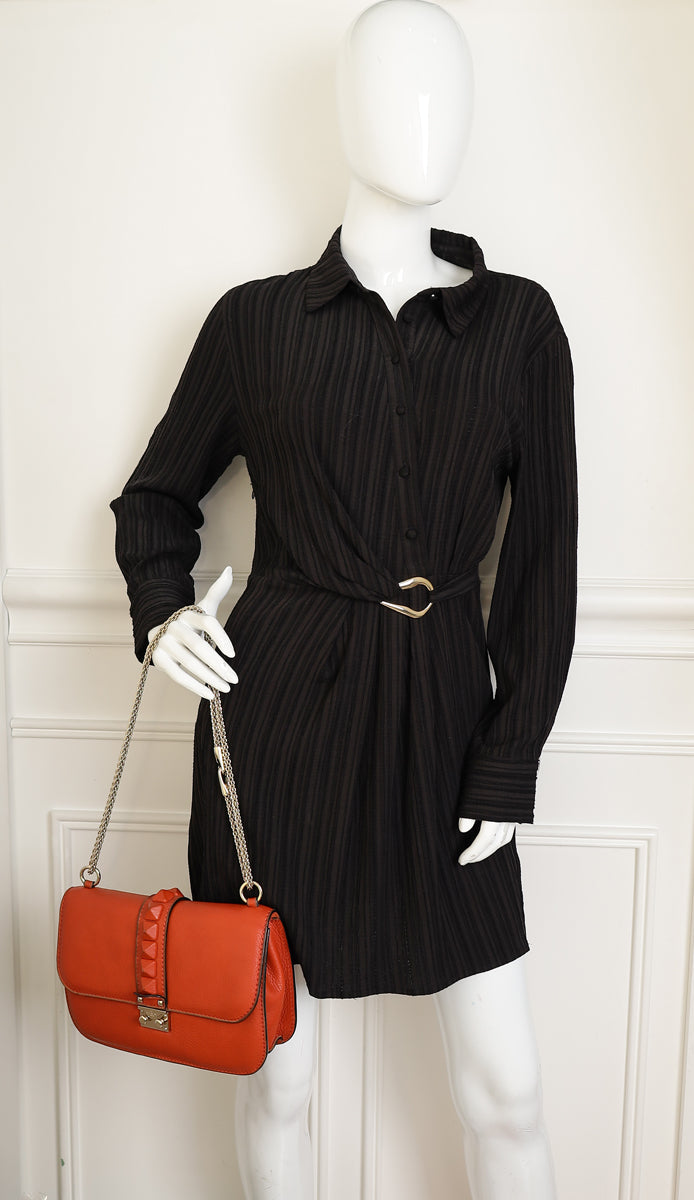 Valentino Rust Glam Lock Medium Shoulder Bag – THE CLOSET