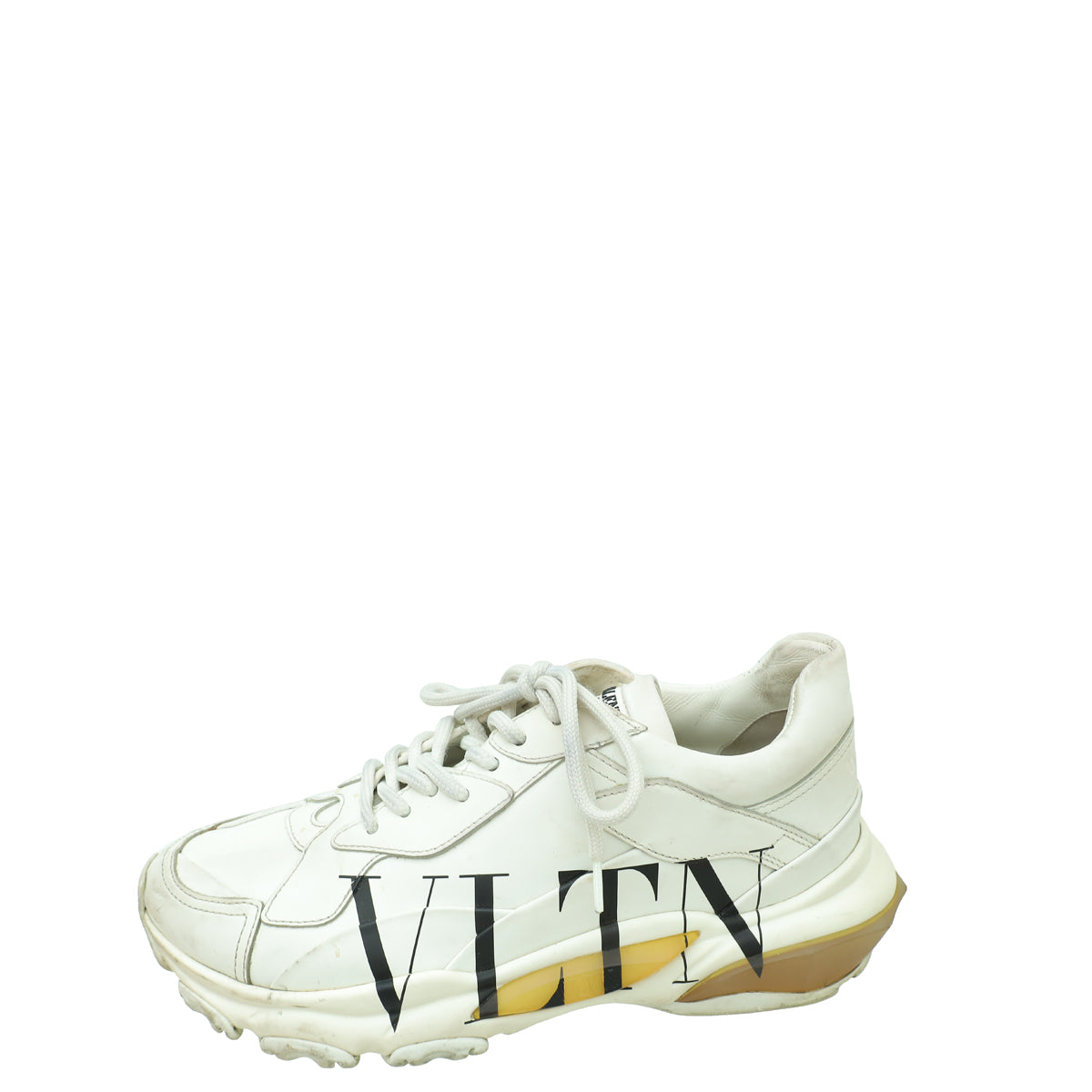 Valentino White VLTN Logo Trainer Sneaker 37 – THE CLOSET