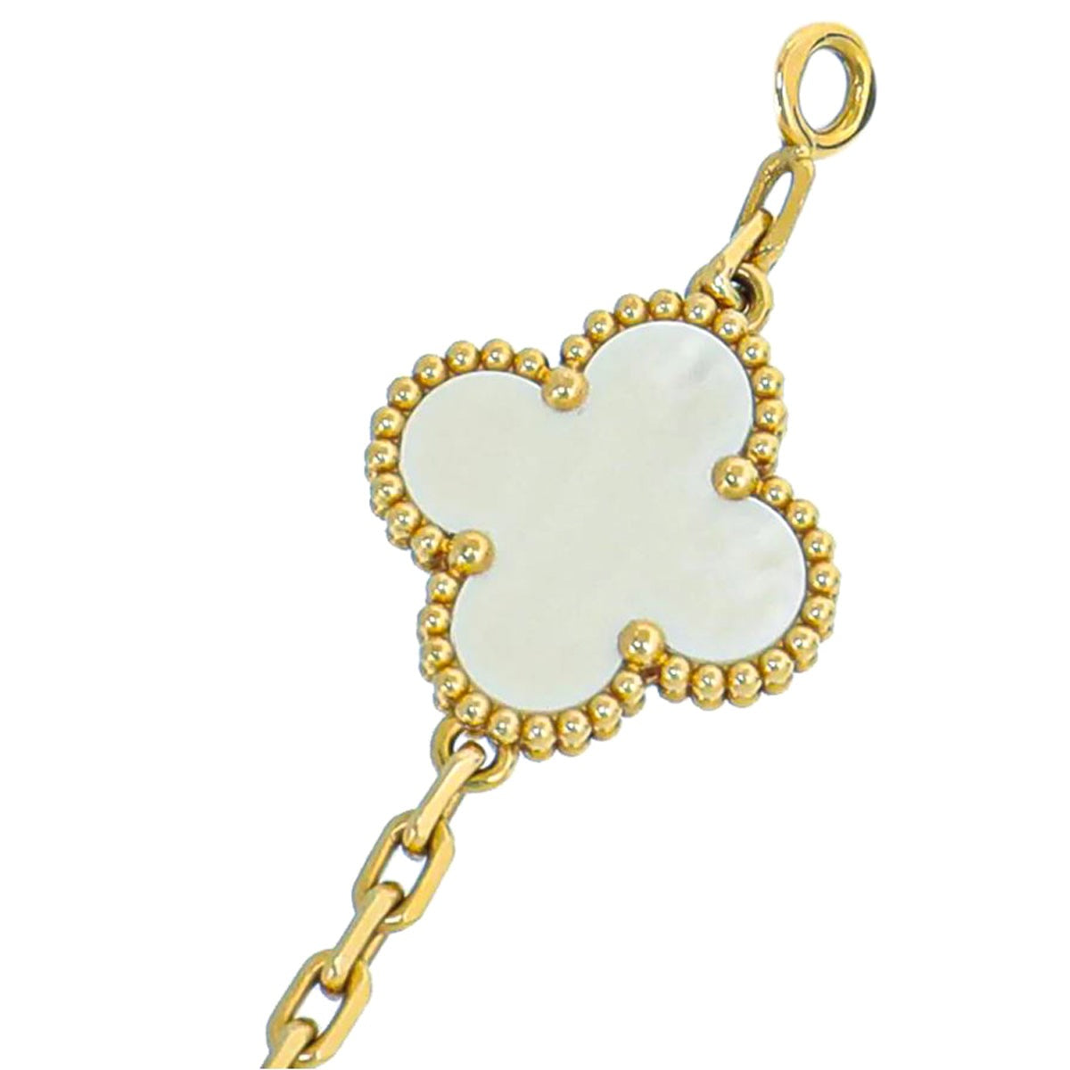 Van Cleef & Arpels 18K Yellow Gold 5 Motifs Vintage Alhambra Bracelet ...