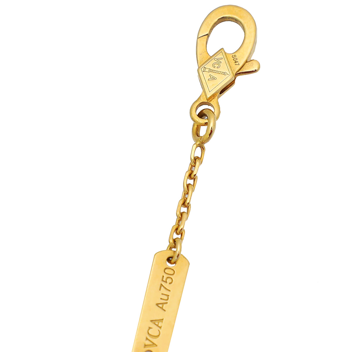 Van Cleef & Arpels 18K Yellow Gold Onyx Vintage Alhambra Necklace – THE ...