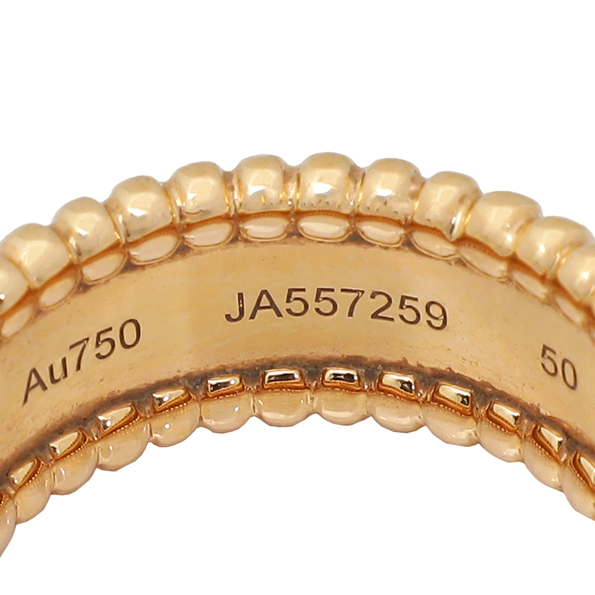 Van Cleef & Arpels 18K Rose Gold Perlée signature Ring 50 – THE CLOSET