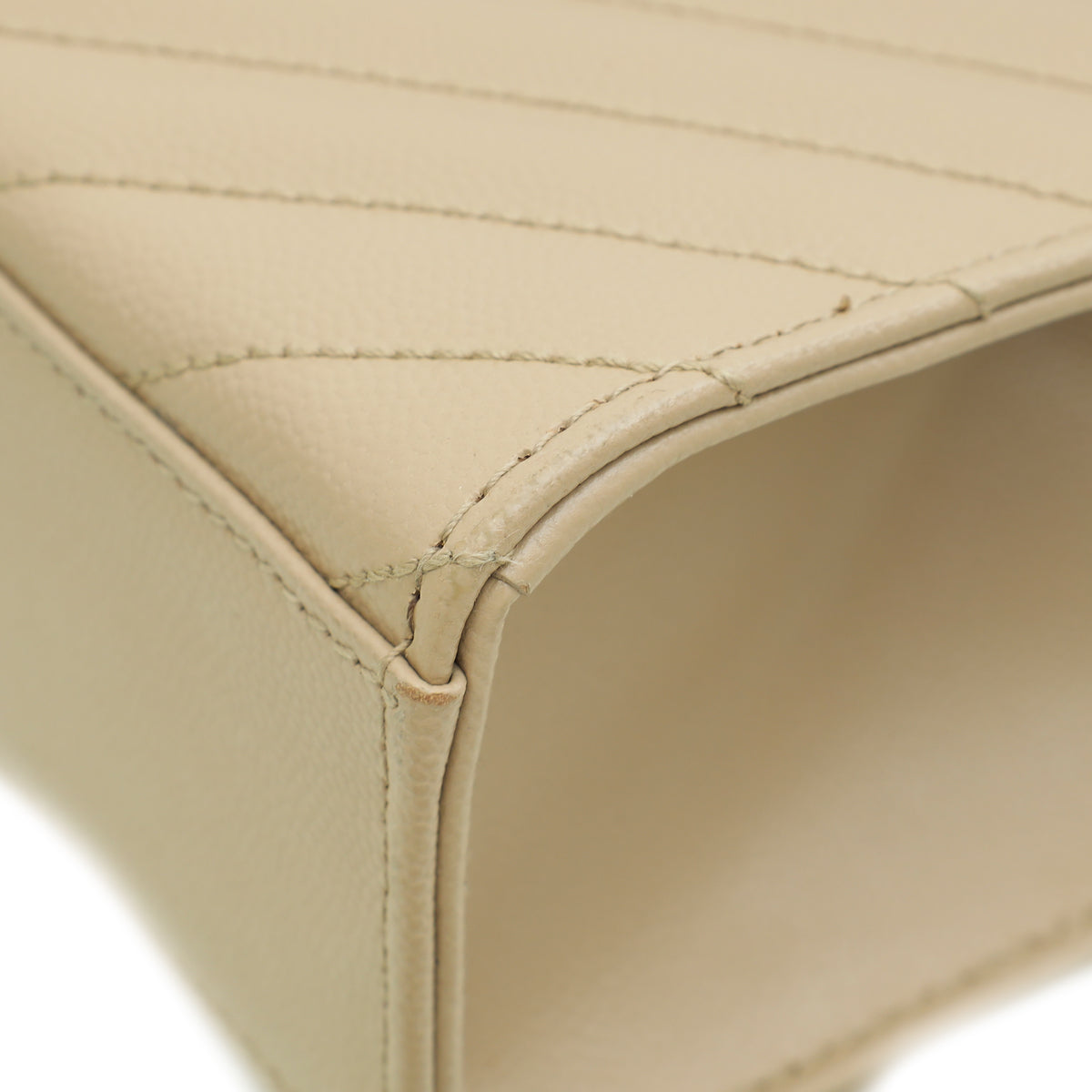 YSL Beige Monogram Satchel Flap Large Shoulder Bag – THE CLOSET