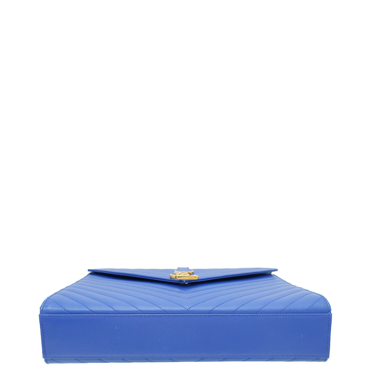 YSL Royal Blue Monogram Chevron Satchel Large Bag – THE CLOSET