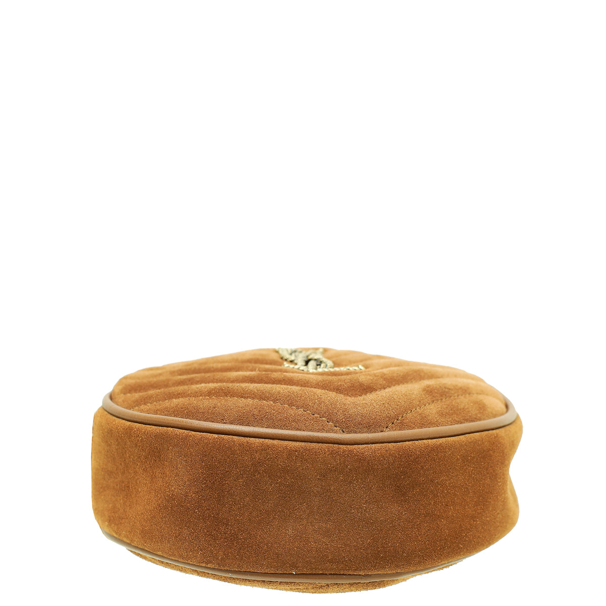 YSL Brown Monogram Vinyle Suede Circle Crossbody Bag – THE CLOSET