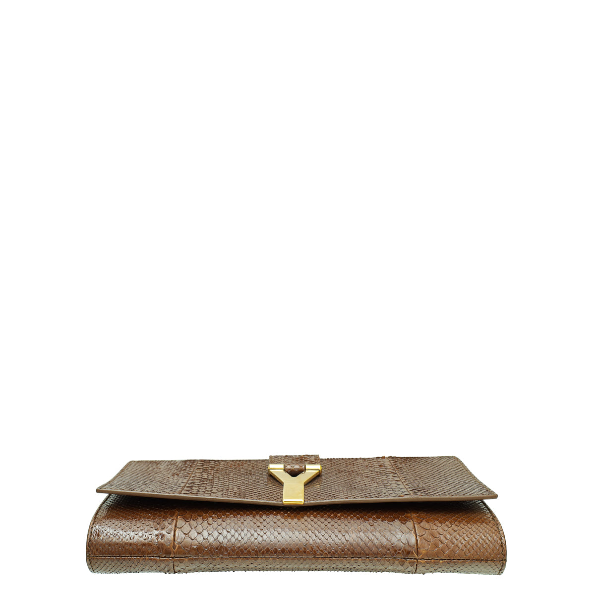 YSL Brown Python Chyc Y Ligne Clutch – THE CLOSET