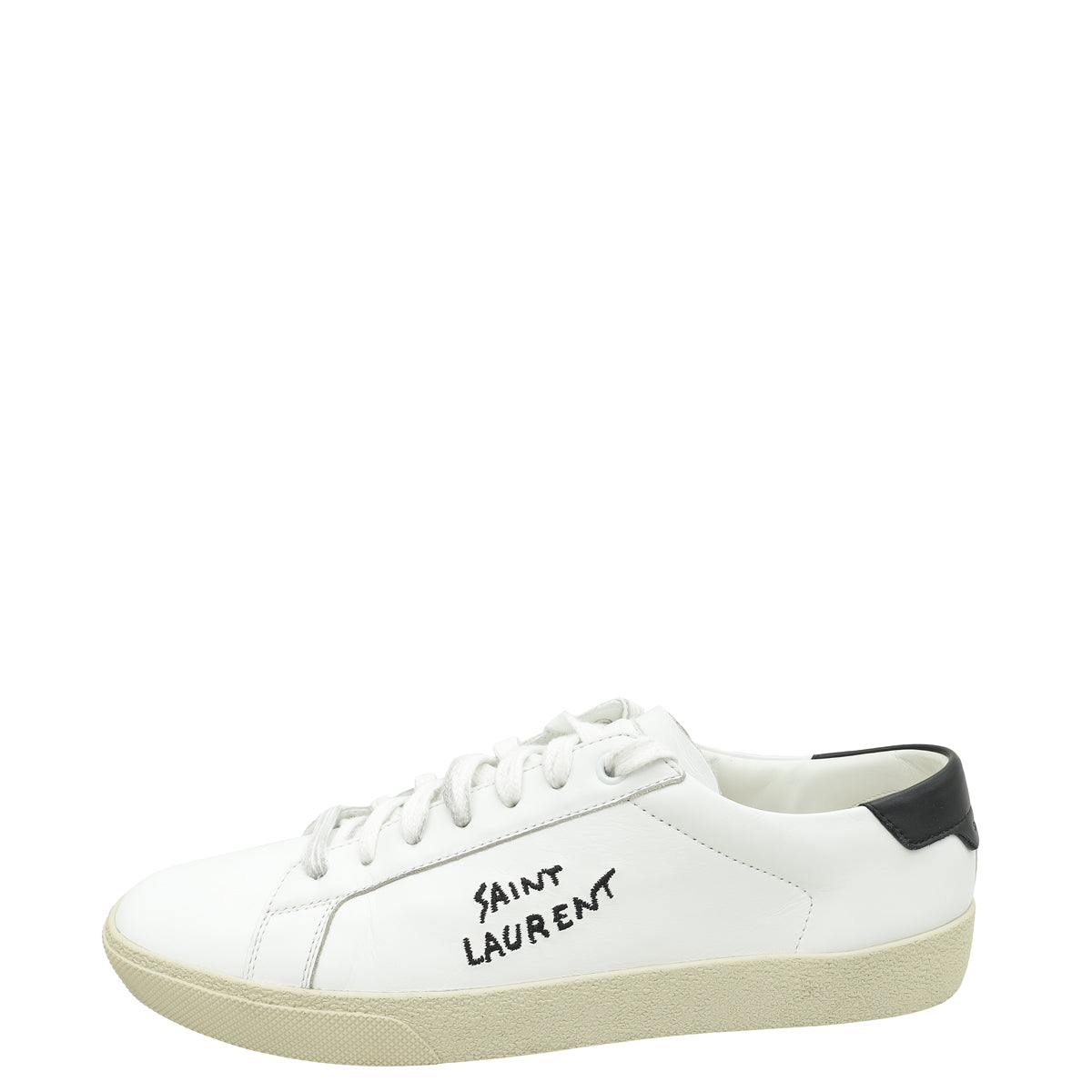 YSL White Court Classic sl/06 Embroidred Sneaker 40.5 – THE CLOSET
