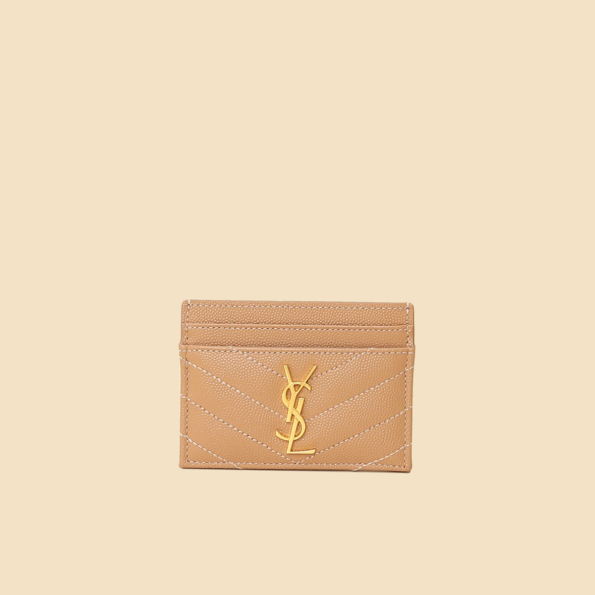 YSL Dusty Rose Cassandre Matelasse Card Case – THE CLOSET