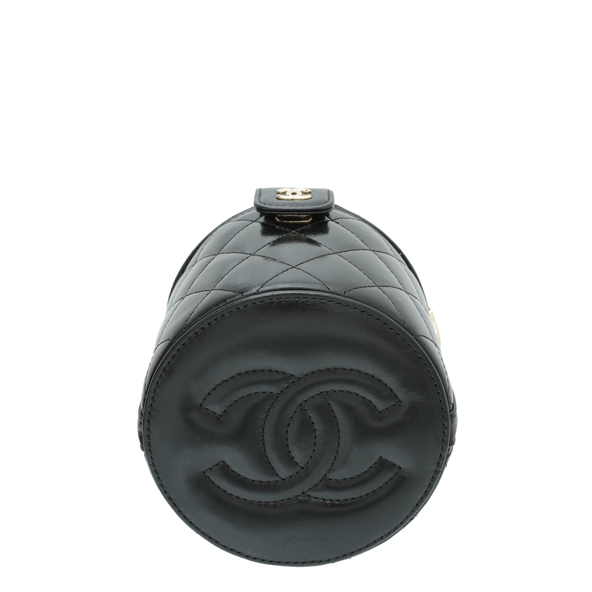 Chanel Black Metallic Round Top Handle Vanity Bag – THE CLOSET