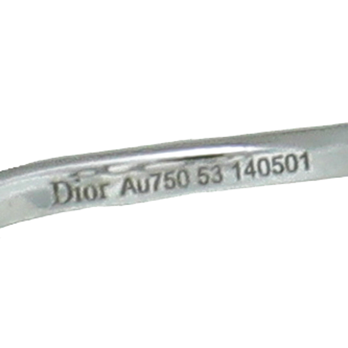 Christian Dior 18K White Gold Diamond Oui Ring 53 – The Closet