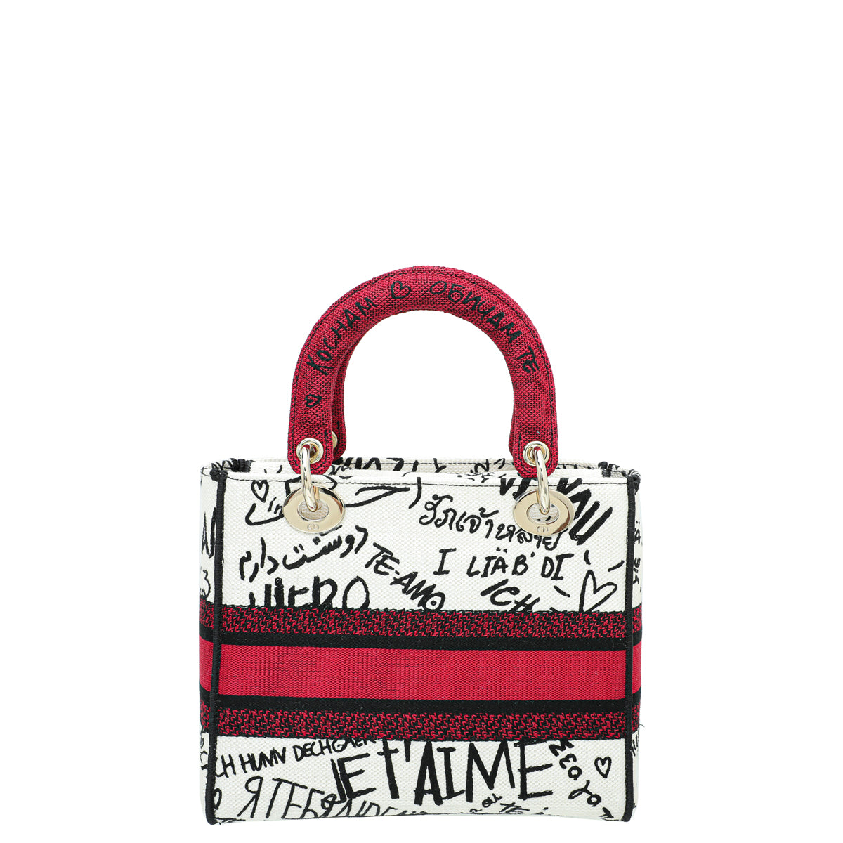 Christian Dior Multicolor Lady Dior D-Lite Dioramour Graffiti Medium B ...