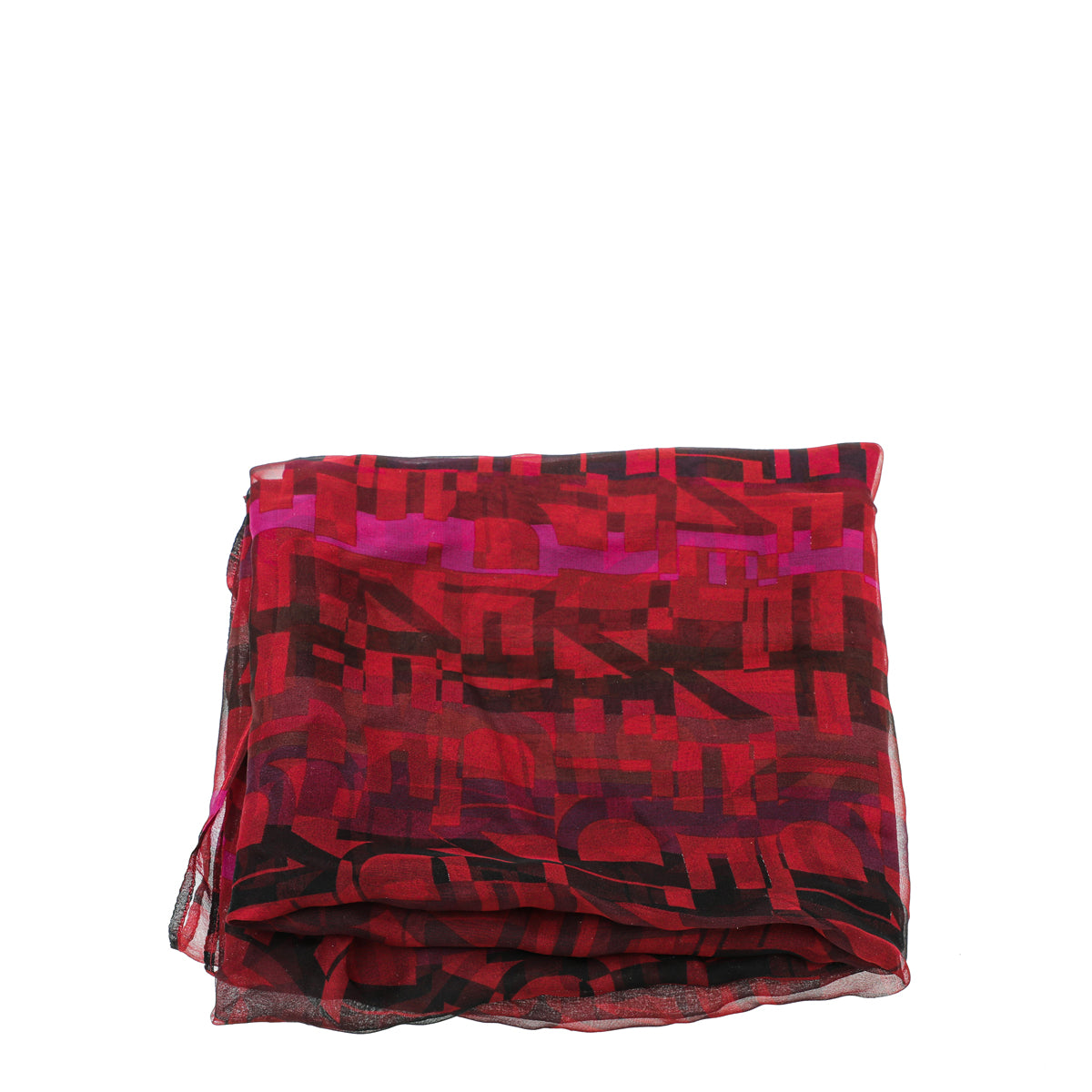 Fendi Red Fendi Letters Logo Silk Scarf – THE CLOSET