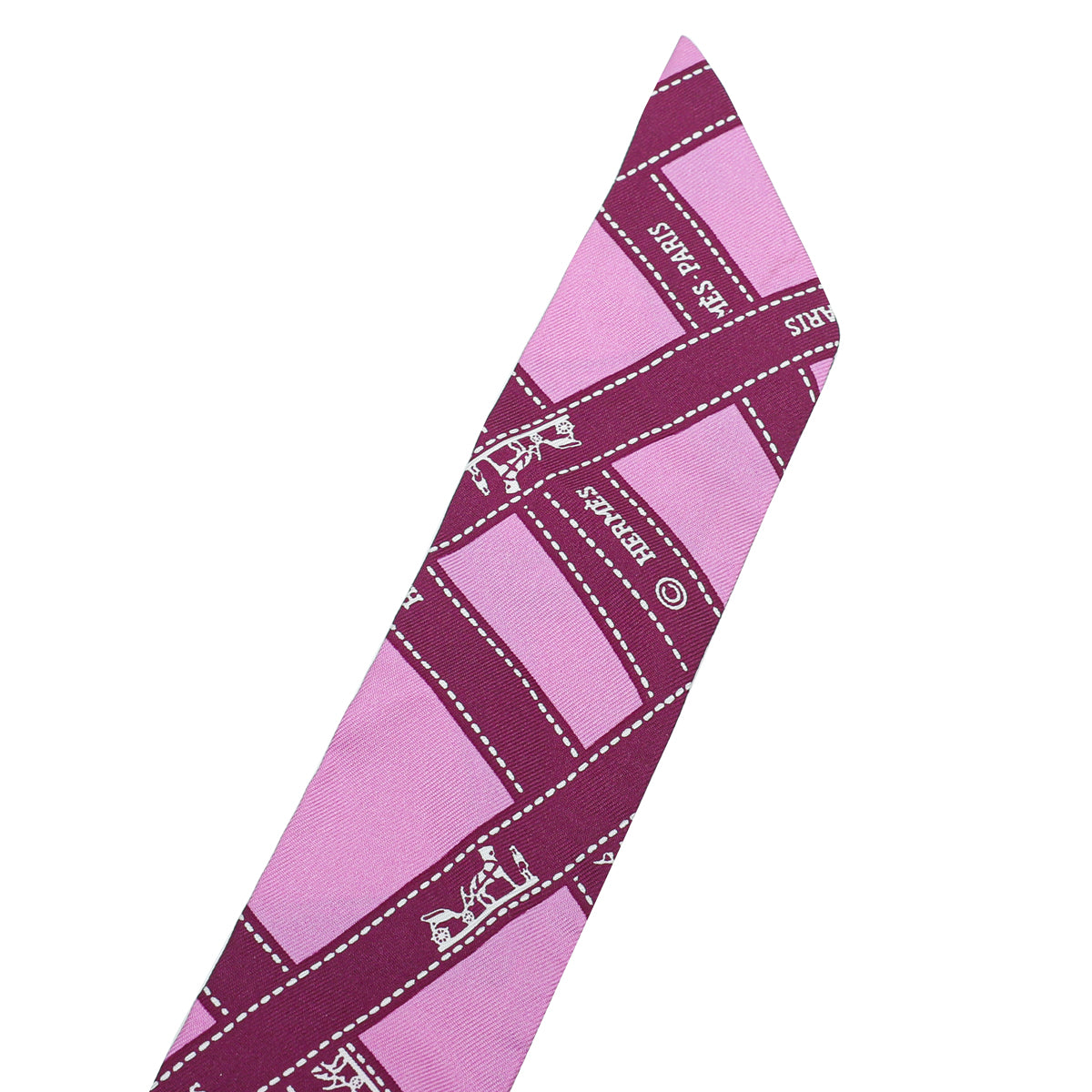 Hermes Bicolor Bolduc Ribbon Print Silk Twilly – THE CLOSET