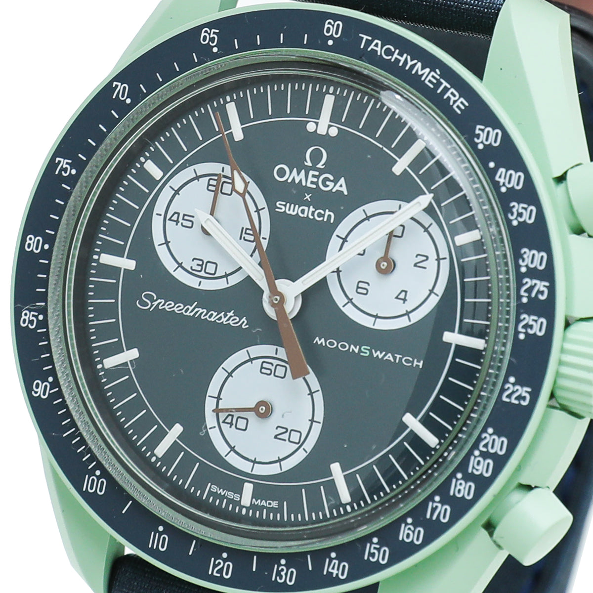 Omega Bicolor X Swatch Speedmaster Moonswatch Mission On Earth 42mm Wa ...
