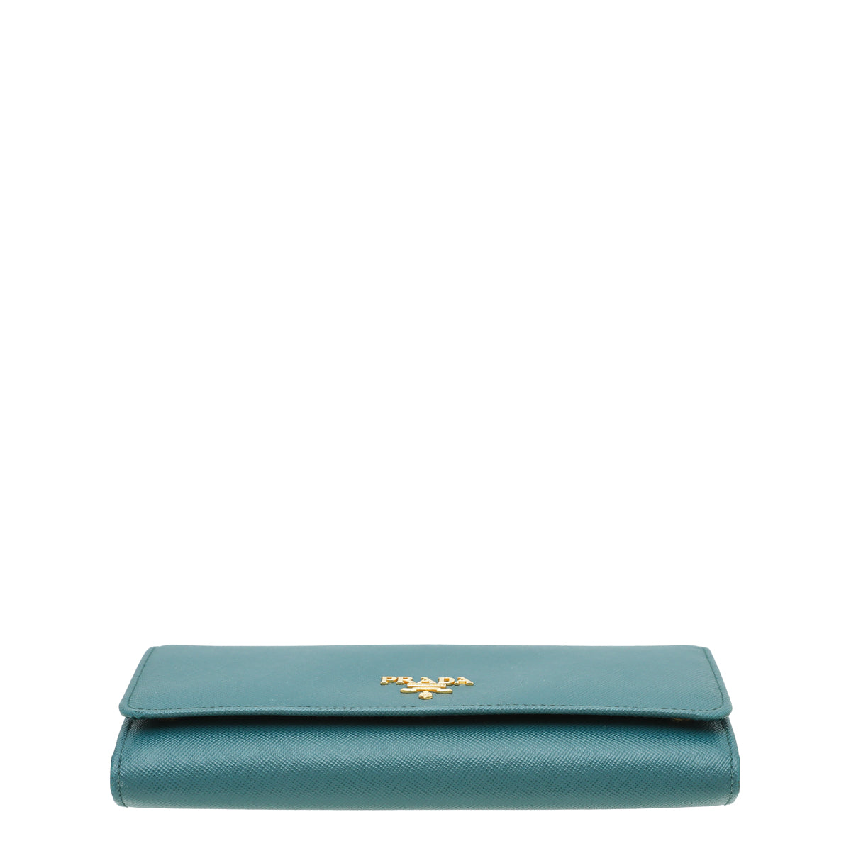 Prada Dark Teal Flap Wallet W/Detachable Card Case – THE CLOSET