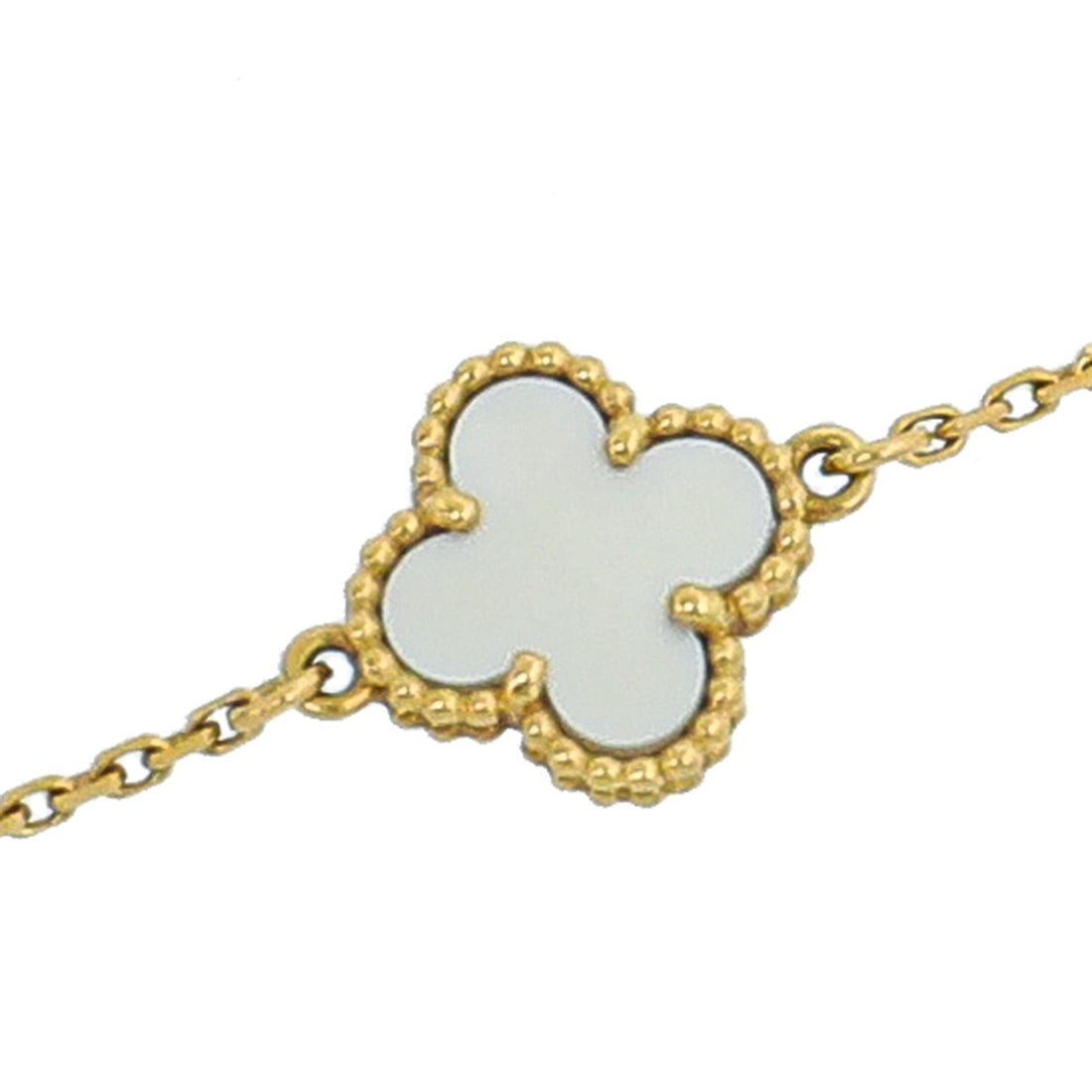 Van Cleef & Arpels 18K Yellow Gold MOP Sweet Alhambra Bracelet – The Closet