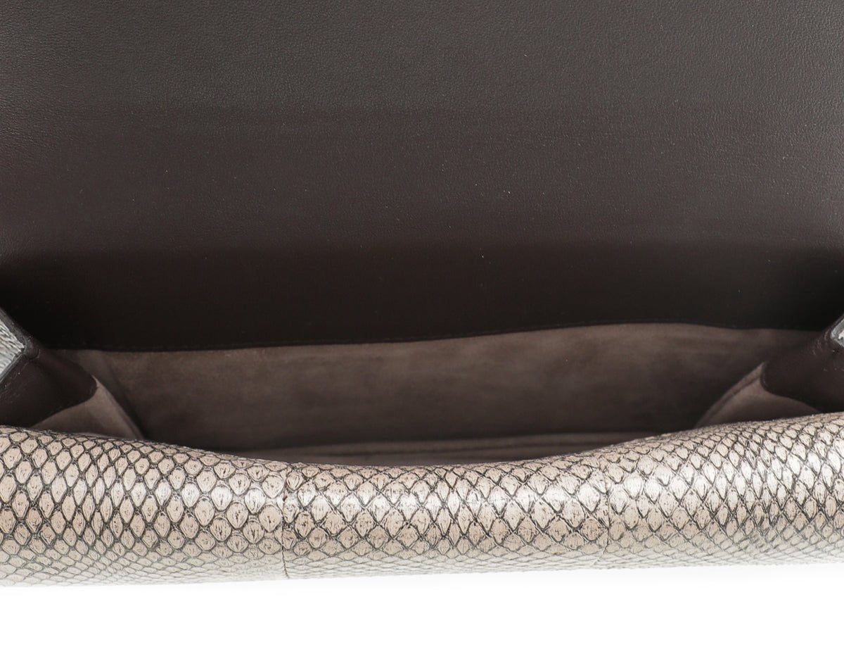 Bottega Veneta Beige Brown Karung Snake Envelope Clutch – THE CLOSET
