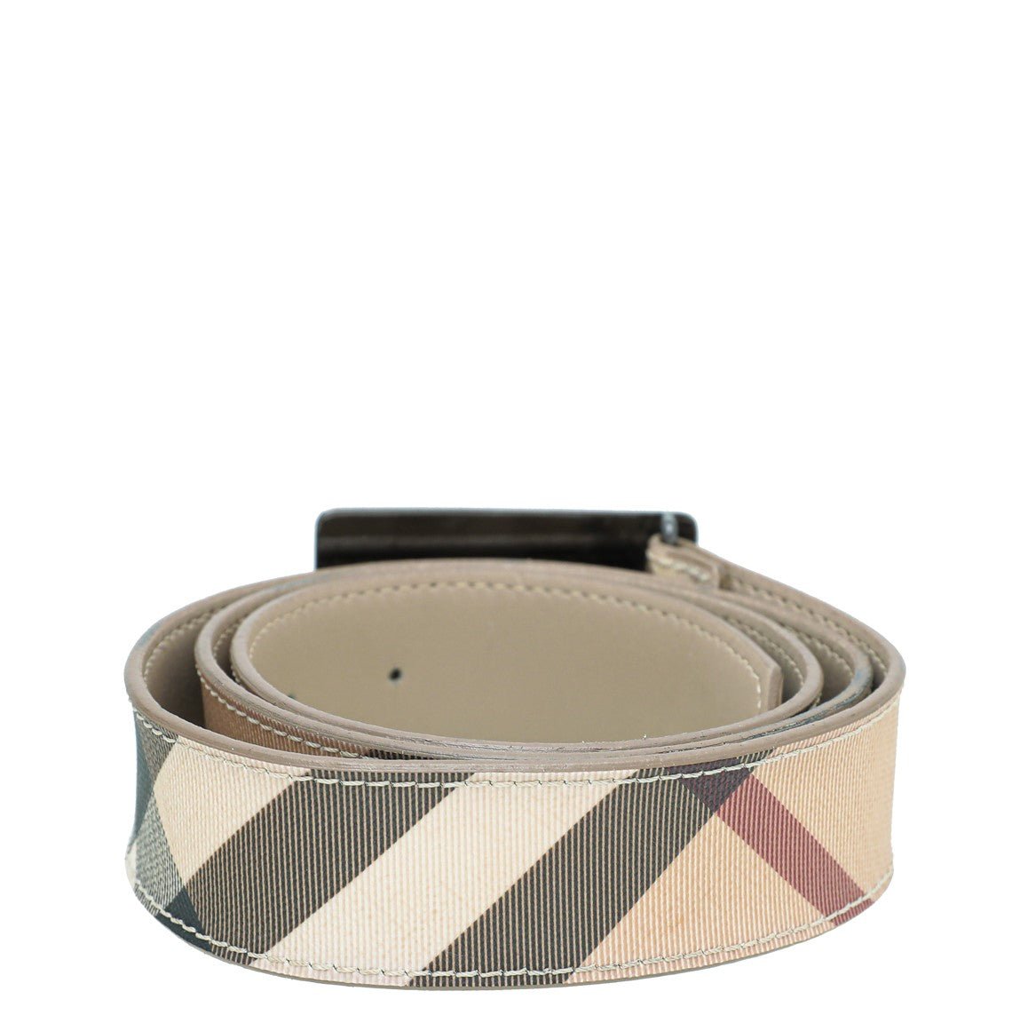 Burberry Beige Nova Check Buckle Belt 36 – THE CLOSET