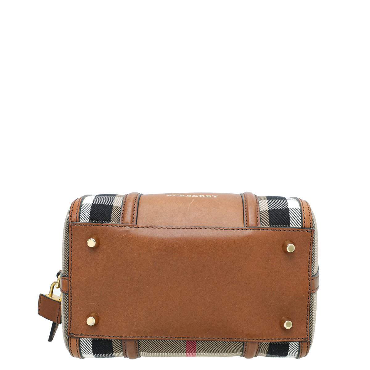 Burberry Brown House Check Bridle Small Alchester Bowling Bag – THE CLOSET