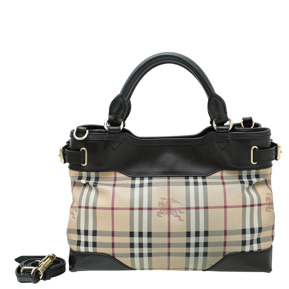Burberry Chocolate Haymarket Check Hepburn Small Bag – The Closet