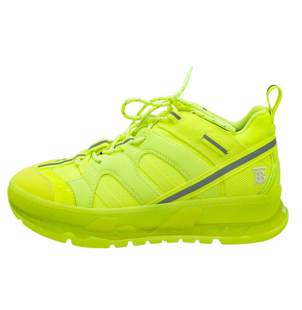 Burberry Fluorescent Yellow Union Sneakers 40 – THE CLOSET